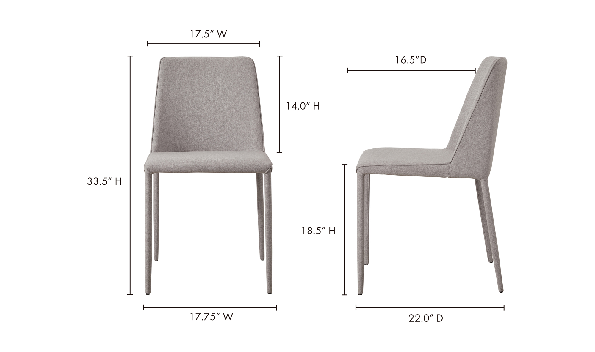 Nora Dining Chair - Light Grey - Showhome Furniture