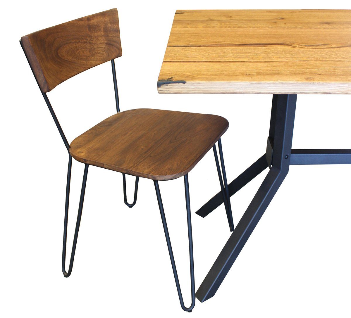 Solid Live Edge Organic Chair - Brown - Showhome Furniture