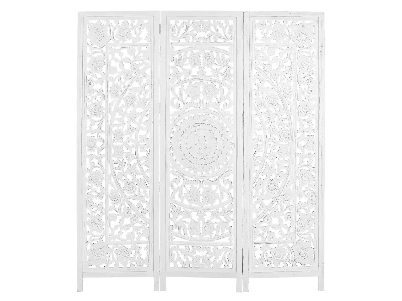 Carved Lace 3 Panel Screen - Showhome Furniture
