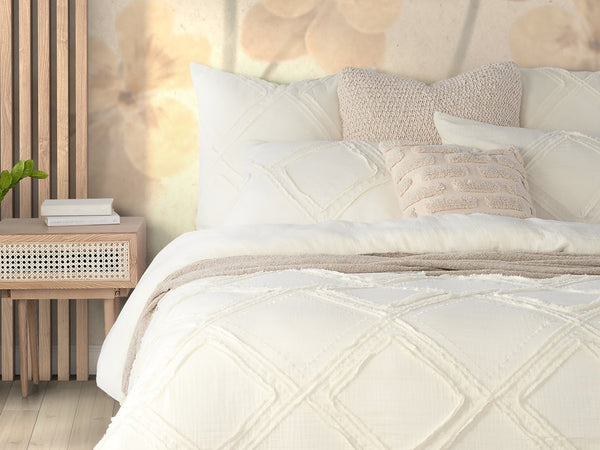 Buckwheat Cream King Duvet Cover - Showhome Furniture